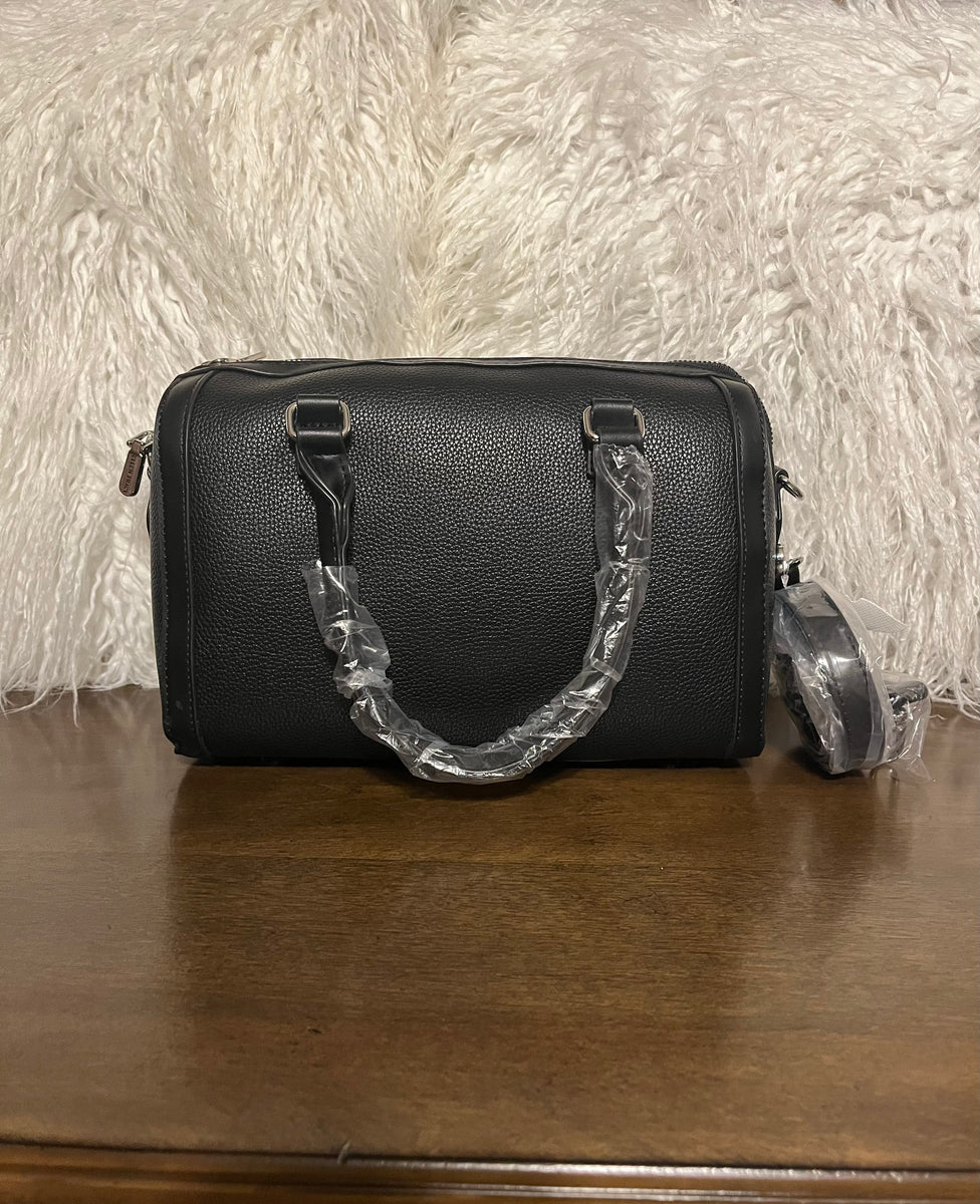 “ELLEN TRACEY BARREL BAG”, BLACK – Your SIZE Boutique